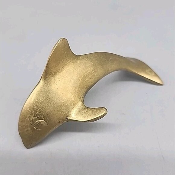 Accents | Vintage Solid Brass Dolphin Figurine Sculptor 35 Length ...